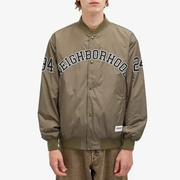 Neighborhood Baseball Jacket In Olive Drab - 50% Off | Editorialist